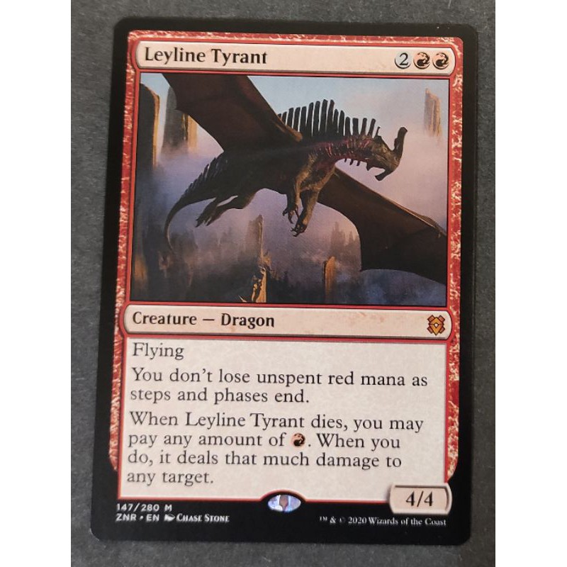 Magic The Gathering : Leyline Tyrant Mythic-Rare Zendikar Rising The ...