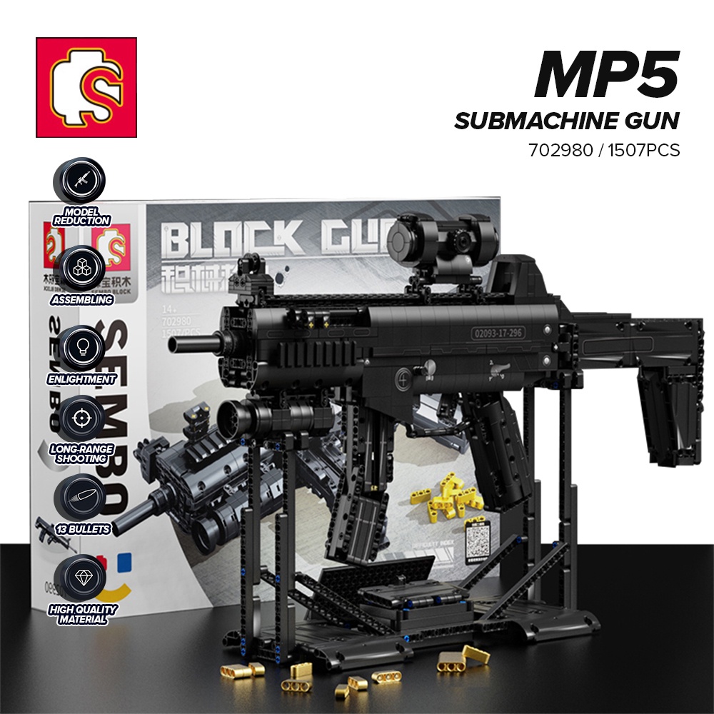 Sembo Block MP5 Model Toy Shooting Decoration Building Bricks ...