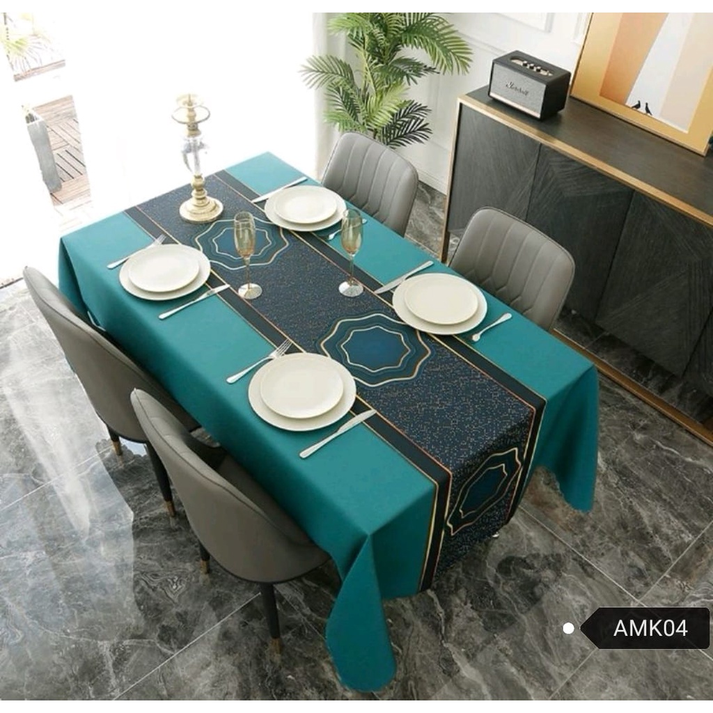 IH+ Alas Lapik Meja Makan Panjang 6 Kerusi / 8 Kerusi. Berlapik Kain ...