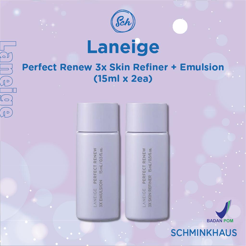 Laneige Perfect Renew 3x Skin Refiner+Emulsion (15ml x 2ea) | Shopee Malaysia