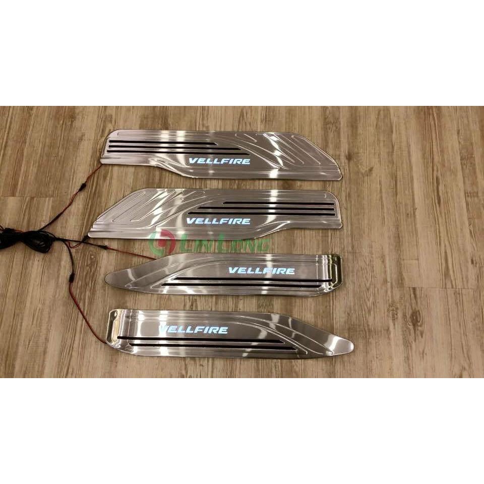TOYOTA VELLFIRE/ALPHARD 2016 Stainless Door Side Sill Step Plate Blue ...