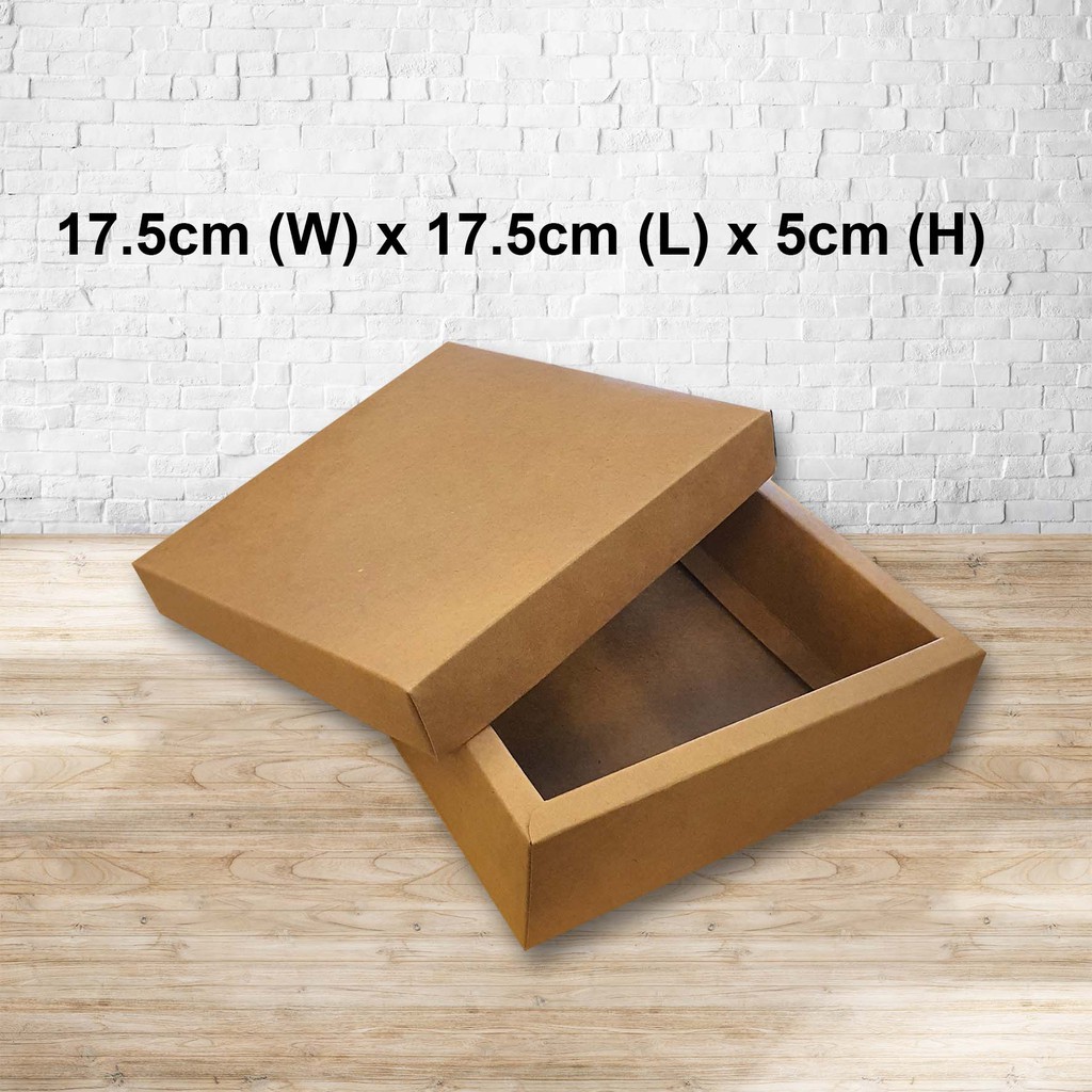 17 x 17 x 5 Top and Bottom Brown Box | Brown Kraft Box | Shawl Brown ...