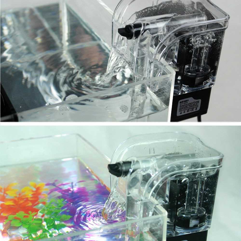 External Oxygen Pump Waterfall Filter for Fish Turtle Tank Aquarium 220 ...