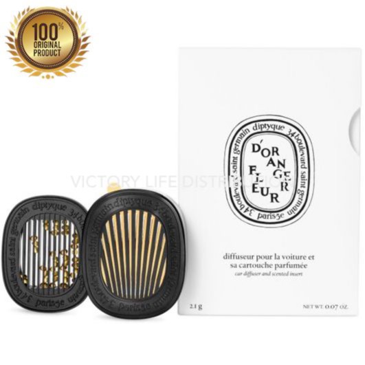Original Diptyque Car Diffuser with FLEUR D’ORANGER Insert (1 set ...