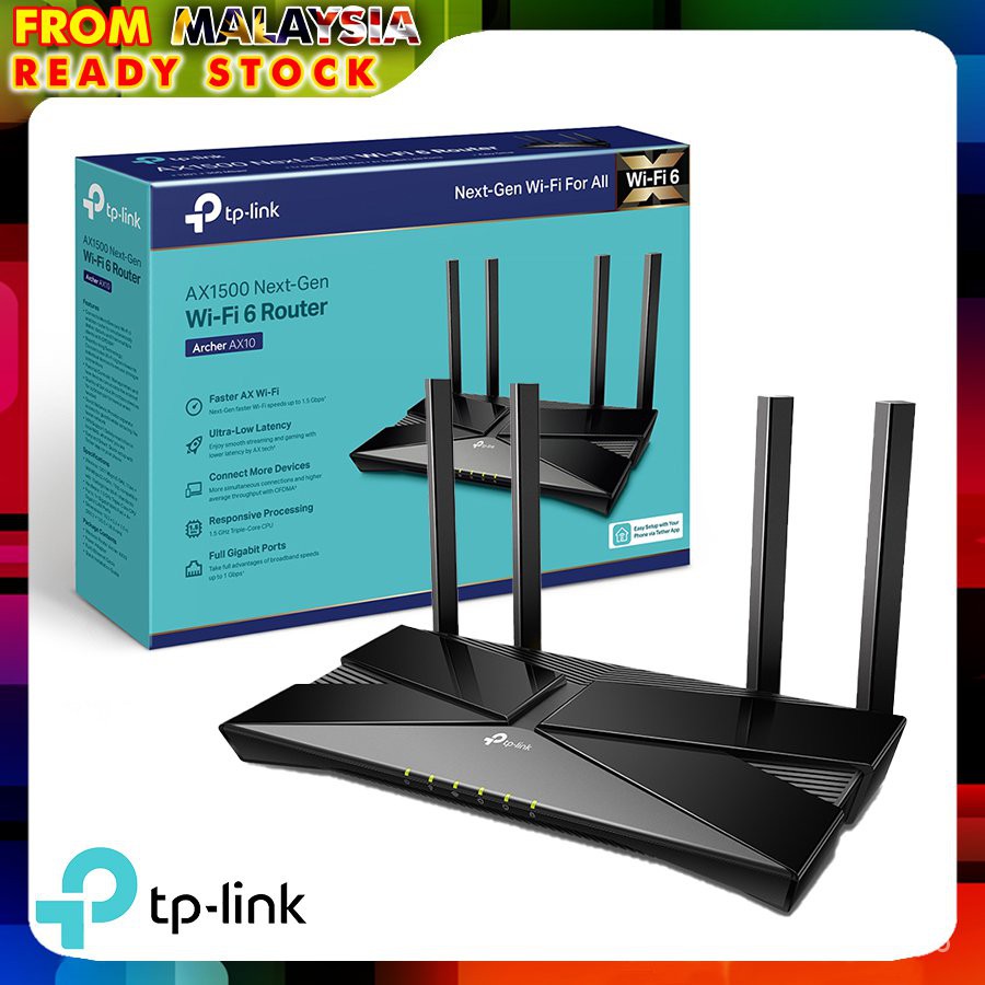 TP-LINK Archer AX10 AX1500 Next-Gen WiFi 6 Gigabit Wireless Wi-Fi ...