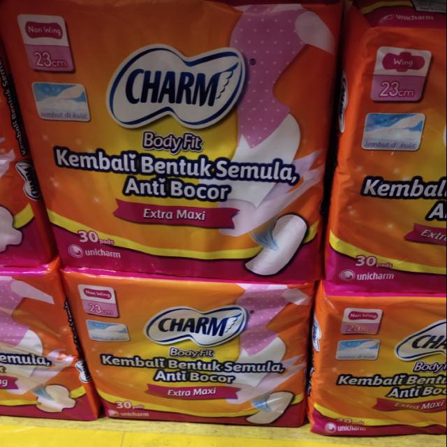 Charm Body Fit Xtra Maxi pads 23cm (30 pads) | Shopee Malaysia
