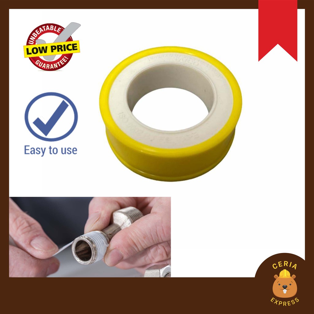 TAICO PTFE White Tape Thread Seal Tape Putih ISO 9002 Plumbing Water ...