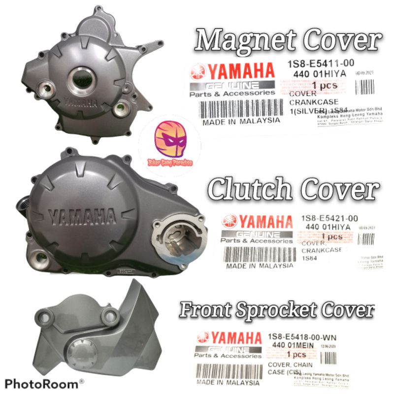 LC135 ES SPARK135 4SPEED HAND CLUTCH ENGINE COVER SILVER MAGNET LH RH ...