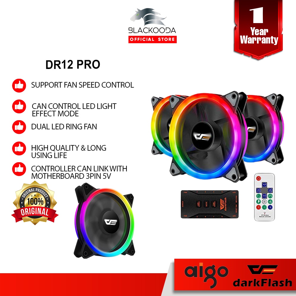 Aigo DarkFlash DR 12 PRO/ DR12 Pro (3-In-1 / 5 in 1 Double Ring RGB ...
