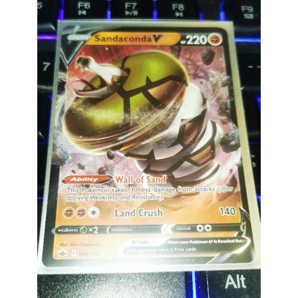Fighting/Rock Type - Pokemon Card V - Sandaconda V 089/189 | Shopee ...