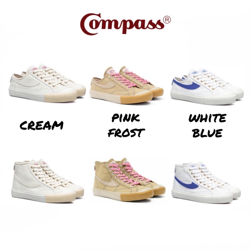 Compass Gazelle Low / High Cream, Pink Frost, White Blue (ORIGINAL ...