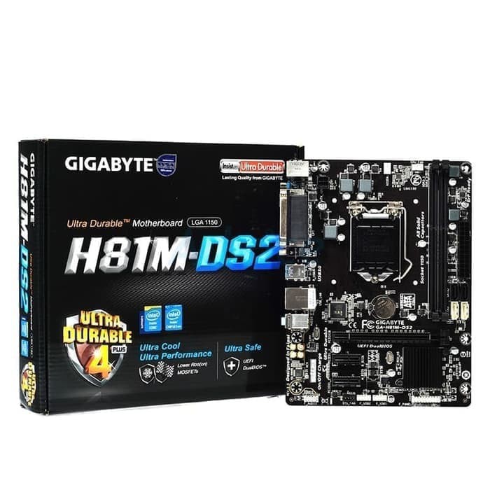 Gigabyte GA-H81M-DS2 (LGA1150, H81, DDR3, SATA3) Motherboard | Shopee ...