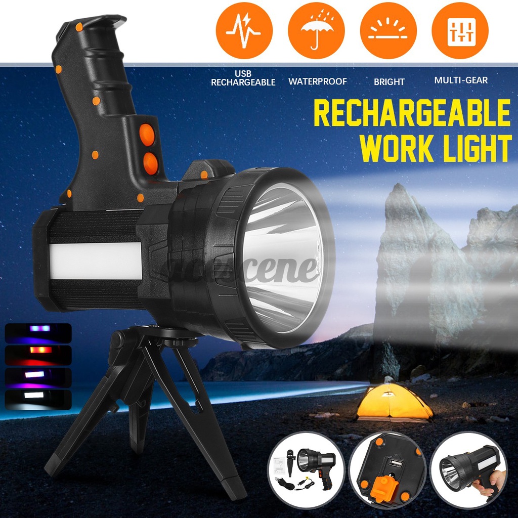 Rechargeable spotlight,Spot lights hand held large flashlight 6000 ...