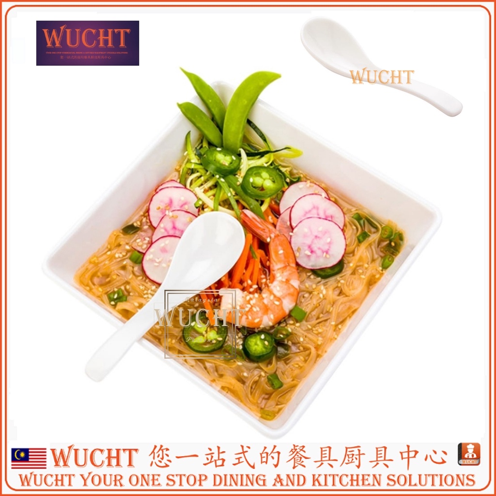 【WUCHT】Premium Melamine Zen Curve Soup Spoon 5.75" Chinese Soup Spoon ...