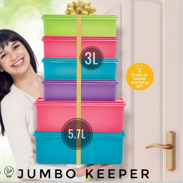 TUPPERWARE PARTY JUMBO KEEPER 6 sets | Shopee Malaysia
