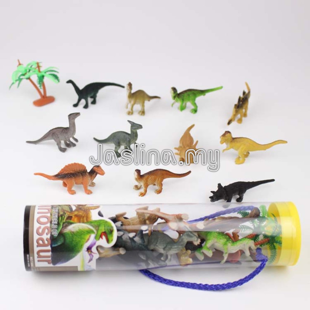 🔥 Ready Stock 🔥 12 pcs set Mini Dinosaur Realistic Trex Monsters Action ...