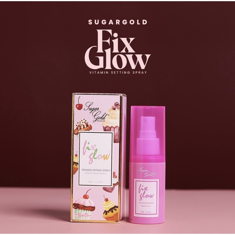 SUGAR GOLD FIX GLOW SETTING SPRAY ORIGINAL | Shopee Malaysia