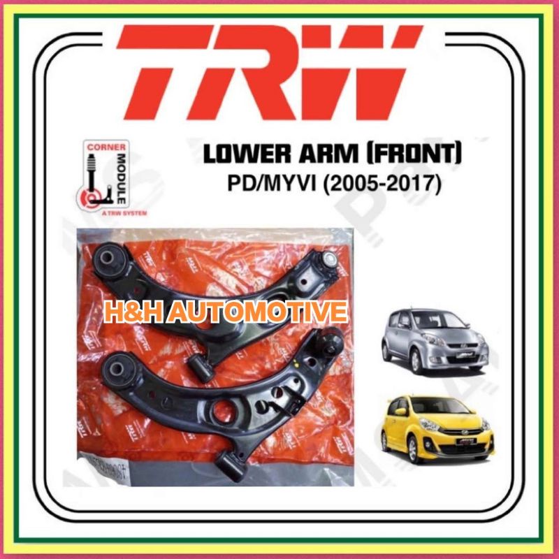 Trw Front Lower Control Arm for Perodua Myvi 2005 - 2017 Year | Shopee ...