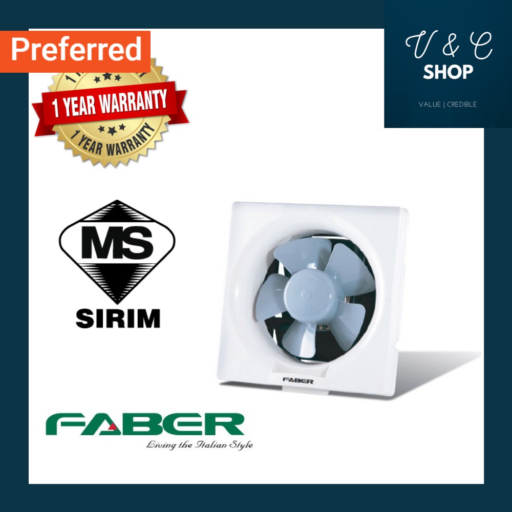 FABER VENTILATION FAN 8 INCH VENTILATING FAN FV8W-抽風機 | Shopee Malaysia