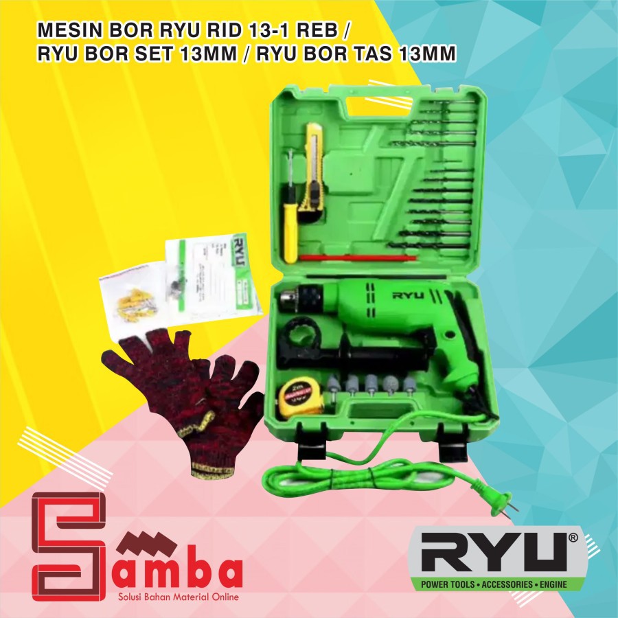 MESIN Ryu RID 13-1 REB DRILLING MACHINE / RYU DRILL SET 13mm / RYU BOR ...