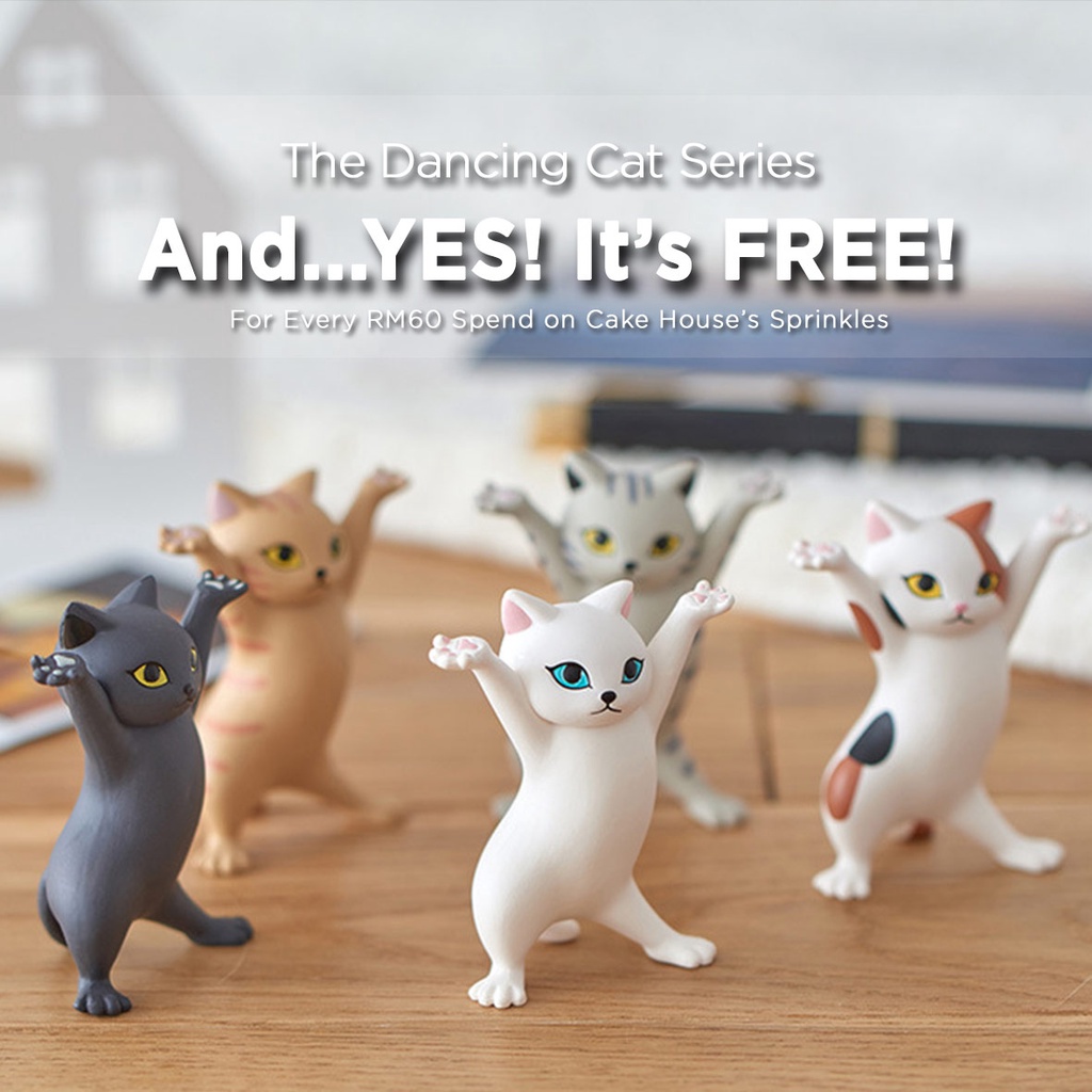 Dancing Cat Series For Decoration Present Gift Appreciation Thank You ...