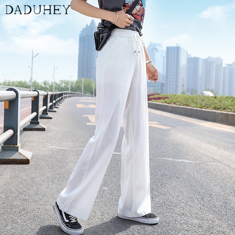 Daduhey Women Long Trousers Cotton Loose Casual Pants Plus Size Linen S ...