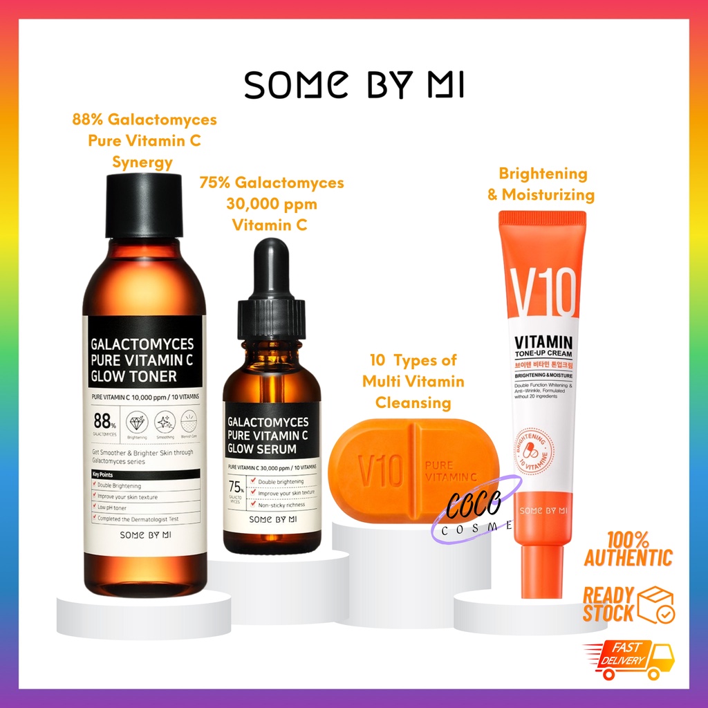 SOME BY MI Galactomyces Pure Vitamin C Glow Toner 200ml | Serum 30ml ...
