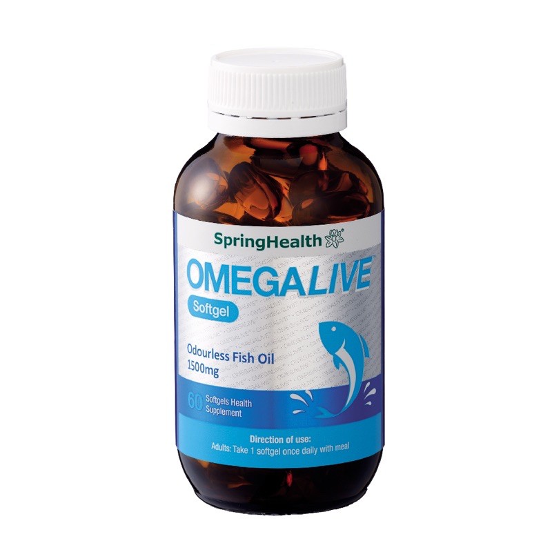 [FREE SHIPPING] SpringHealth OMEGALIVE Fish Oil (60’s) HALAL | Shopee Malaysia