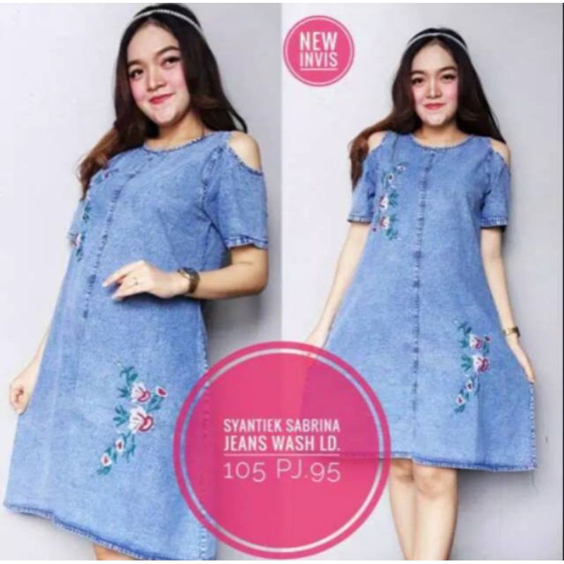 Women's Short Jeans Dress // Hollow sleeve Dress | Shopee Malaysia