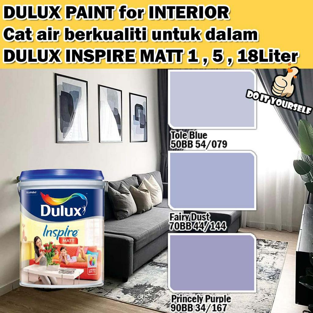 ICI DULUX INSPIRE INTERIOR MATT 5 Liter Tole Blue / Fairy Dust ...