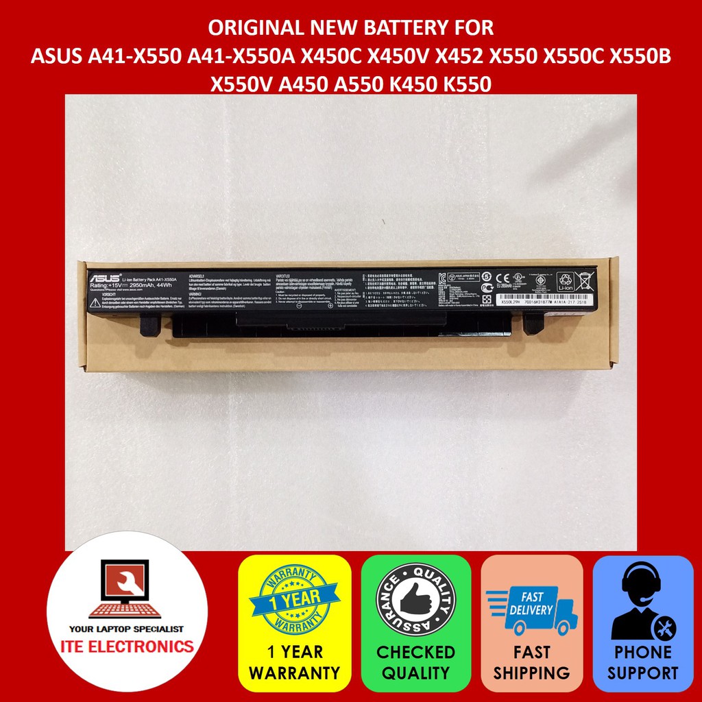 ORIGINAL NEW ASUS A41-X550 A41-X550A X450C X450V X452 X550 X550C X550B ...
