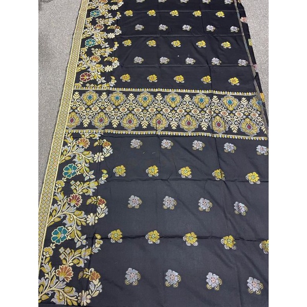 songket bunga raya multi colour exclusive kain quality bagus | Shopee ...