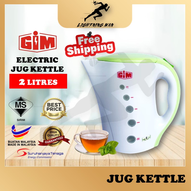 GIM Electric Jug Kettle ( 2L / 2Litres ) Automatic Cut Off Jug Kettle ...