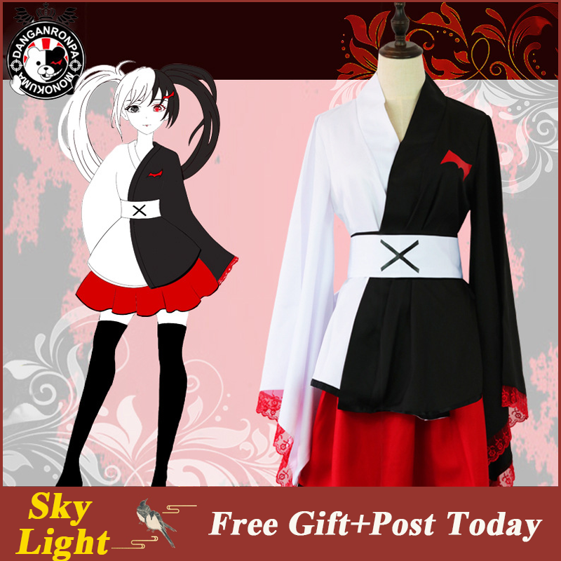 Anime Danganronpa Monokuma Cosplay Pinafore Japanese Kimono Women ...