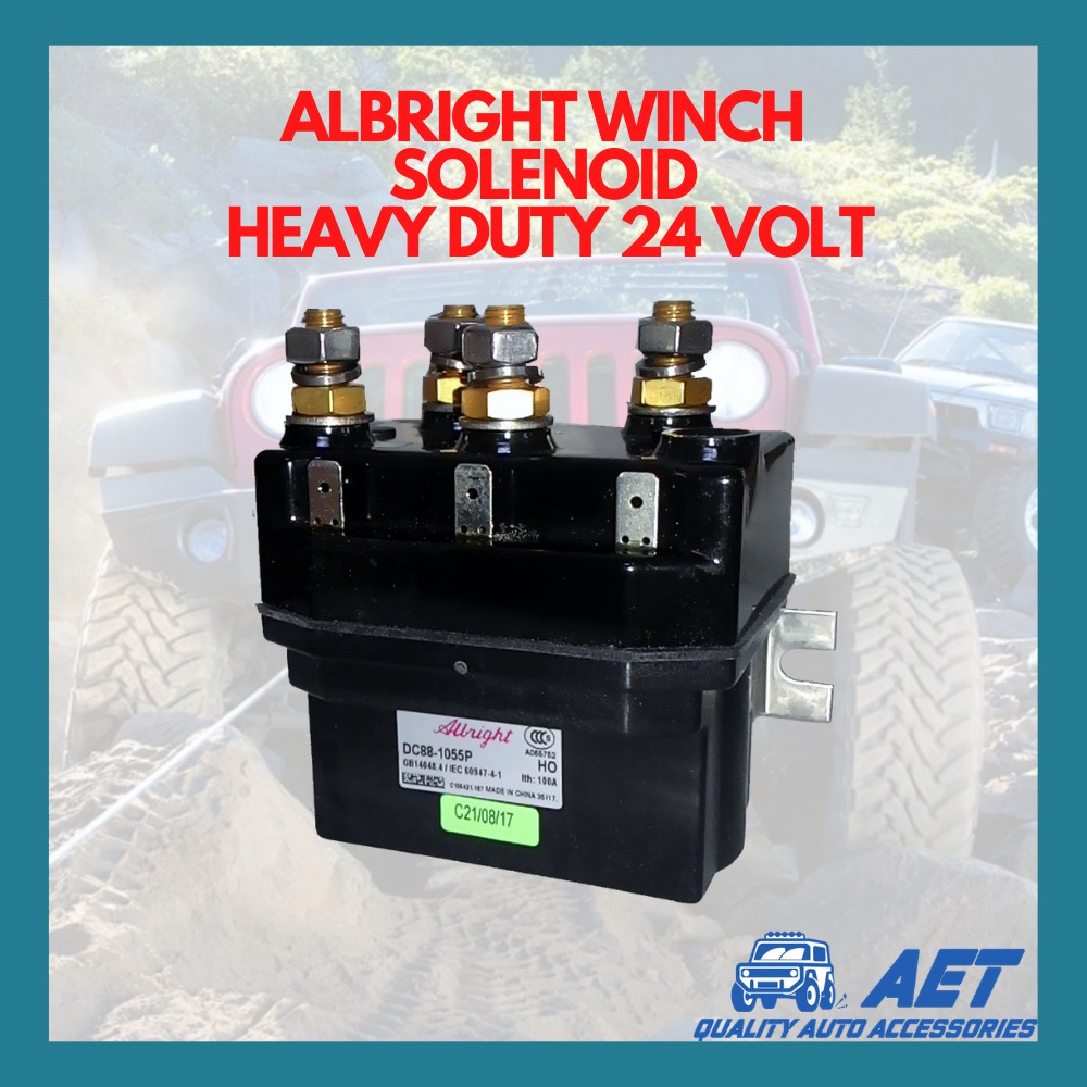 Albright Heavy Duty Solenoid 24 Volt For 4x4 Electric Winch | Shopee ...
