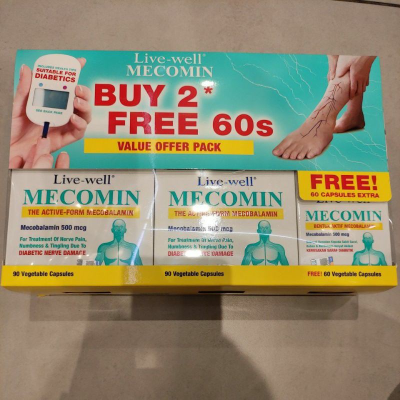 Live well mecomin 500mcg 2x90s + free 60s | Shopee Malaysia