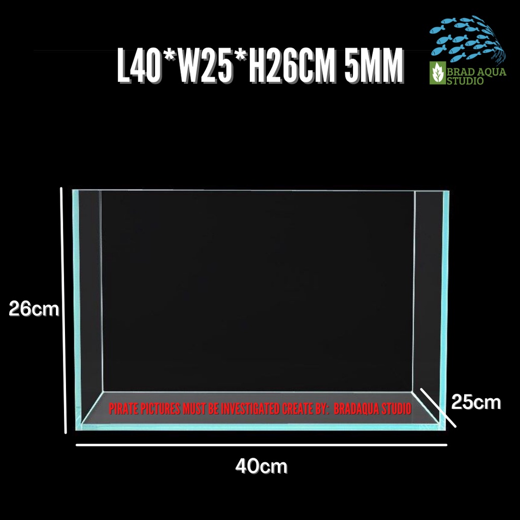 AQUARIUM Fish Tank Crystal Clear Tank Square Tank 5mm/ 6mm/ 8mm ...