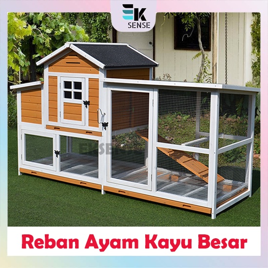 Outdoor Chicken Cage Large Coop Pigeon Cage Reban Ayam Kayu Sangkar ...