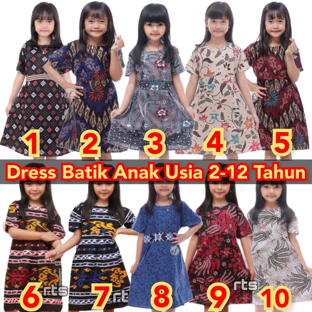 Children's batik Dresses 2-10 12 Years - Girls' batik Clothes - Can ...