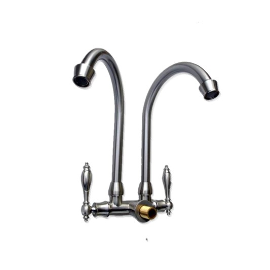 Luccano TK6088 Stainless Steel Twin/Double Wall Swan Head Water Tap ...