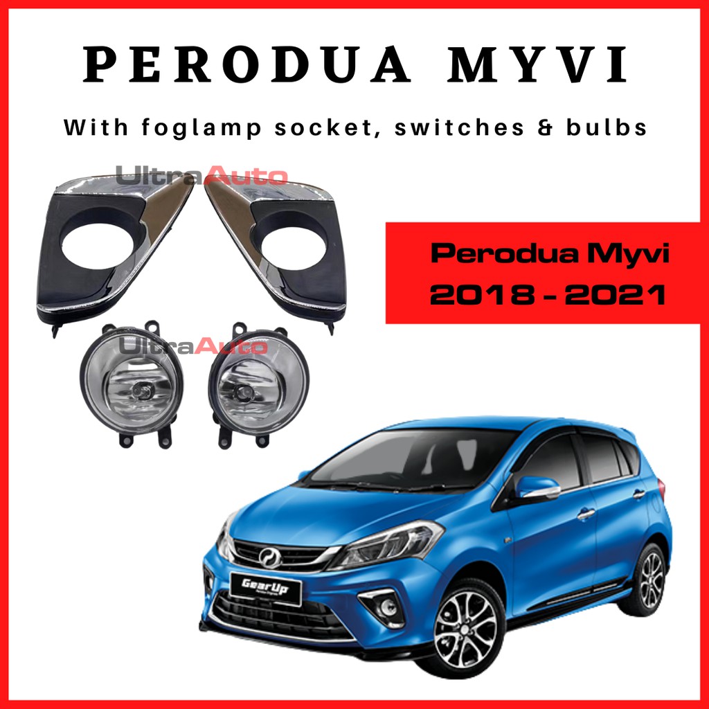Perodua Myvi G3 2018 2020 Fog Lamp Foglamp Foglight Spotlight Set ...