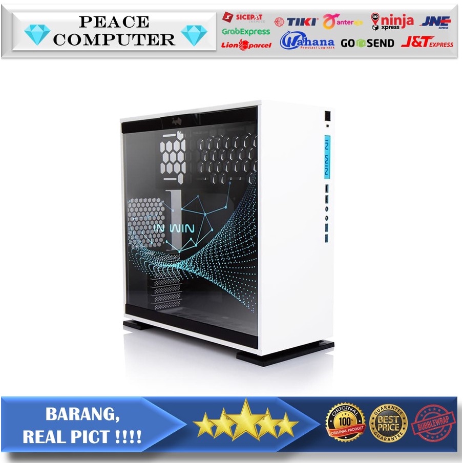 Casing InWin 303C RGB White - Mid Tower ATX Tempered Glass Gaming Case ...