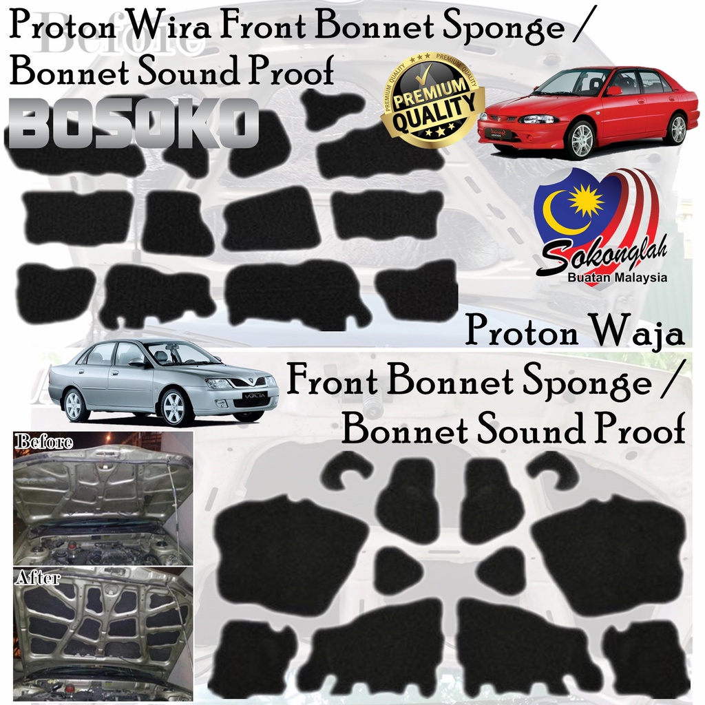 Bosoko Front Bonnet Sponge / Bonnet Sound Proof - Proton Wira / Waja ...