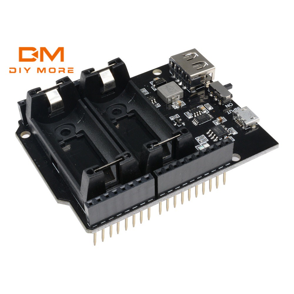 DIYMORE ESP8266 ESP32 16340 Battery Shield Power Bank Supply Module for ...