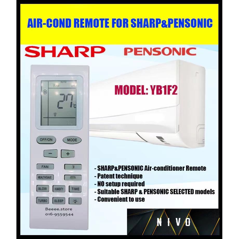 SHARP & PENSONIC AIR CONDITIONER AIR COND REMOTE CONTROL YB1F2 KT-HI ...
