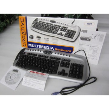 CREATIVE KPA1 104-KEYS PS/2 PS2 PS 2 WIRED MULTIMEDIA COMPUTER KEYBOARD ...