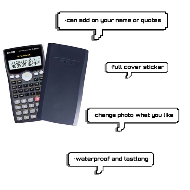 Scientific Calculator Quotes CUSTOMIZE STICKER CALCULATOR | Shopee