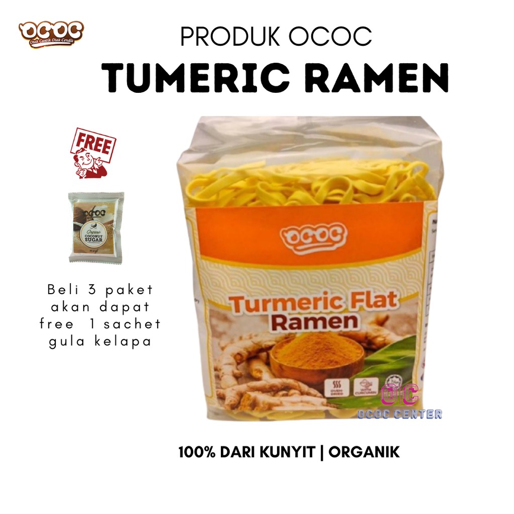 (Ready Stock) Produk Sihat Mee Tumeric Flat Ramen Ococ Dr Rizal / Free ...