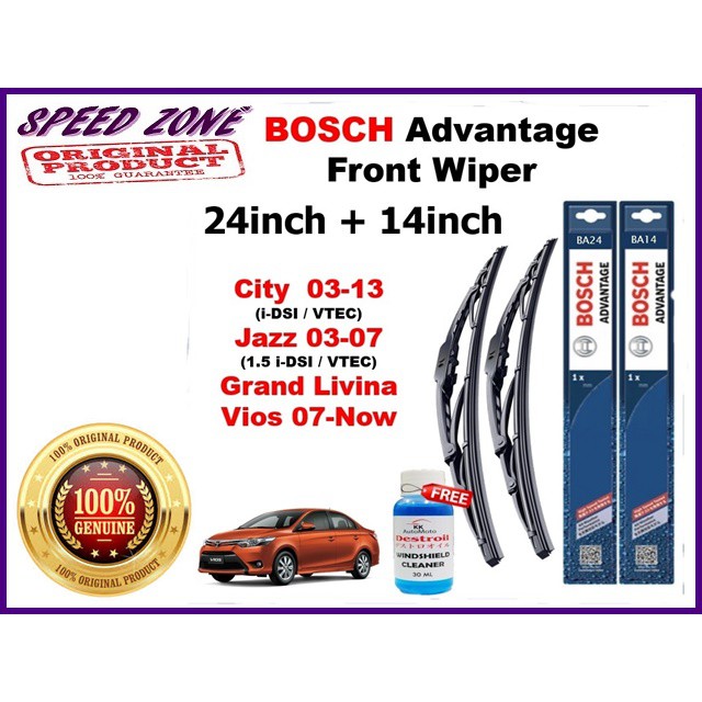 Honda City / Jazz / Toyota Vios / Nissan Grand Livina - Bosch Advantage ...
