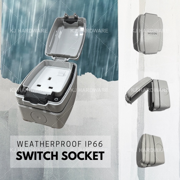 ''MODEN'' IP66 Weatherproof Switch Socket with cover 13A HT-TC318 ...